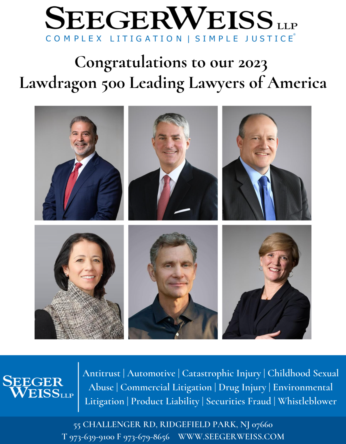 News - Seeger Weiss LLP