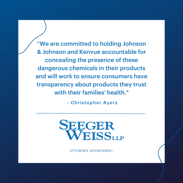 Seeger Weiss Partner Christopher Ayers Appointed Co-Lead Class Counsel ...